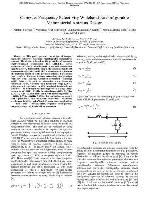 Pdf Compact Frequency Selectivity Wideband Reconfigurable