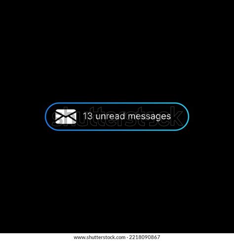 Unread Messages Notification Banner Illustration Social Stock Vector