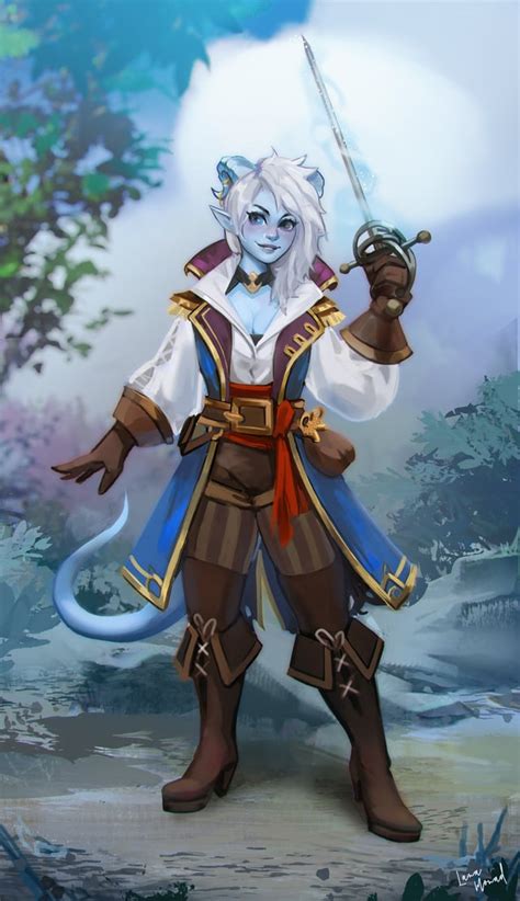 [art] Zaffre My Tiefling Swashbuckler Hexblade By Monad R Dnd