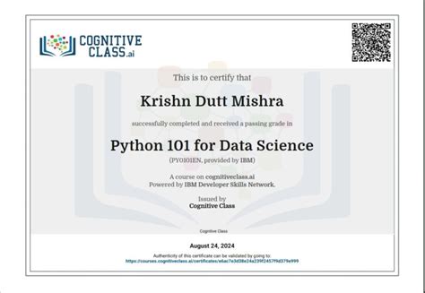 🎉 Excited To Share That I Ve Completed The Python 101 For Data Science Course From Cognitive