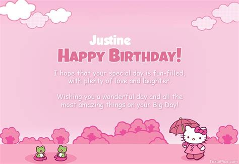 Happy Birthday Justine Pictures Congratulations