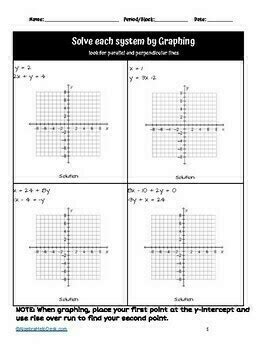 Unit 5 Systems Of Equations Entry Systems Of Equations By Graphing Doc