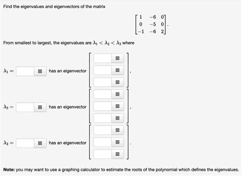 Solved Find The Eigenvalues And Eigenvectors Of The Matrix 1 Chegg Com