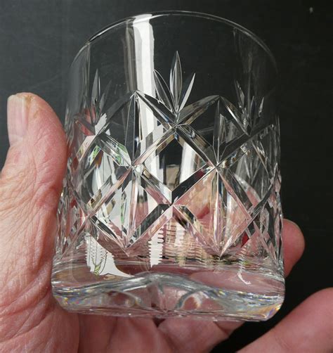 6 Edinburgh Crystal Glenshee Matching Whisky Tumblers 1960s Each Wit
