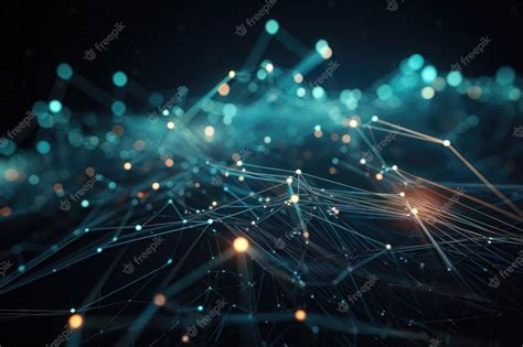 Premium Photo Abstract Connected Dots And Lines Concept Of Ai