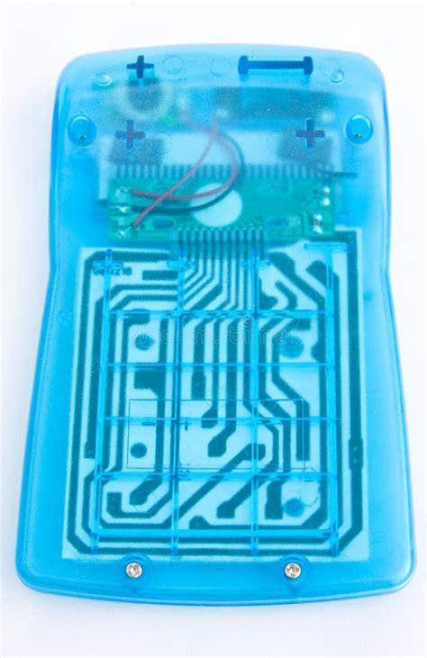 Circuitry Of An Electronic Calculator Stock Image Image Of Plastic Blue 13457927