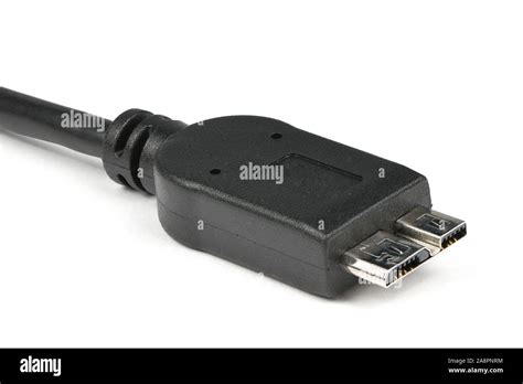 Closeup Usb Cable Isolated On White High Resolution Photo Full Depth Of Field Stock Photo Alamy