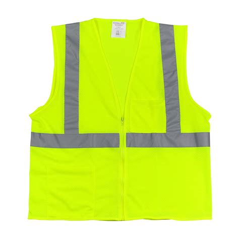 Pip® Ansi Type R Class 2 Two Pocket Zipper Mesh Vest