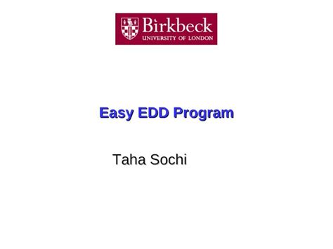 Ppt Easy Edd Program Dokumen Tips