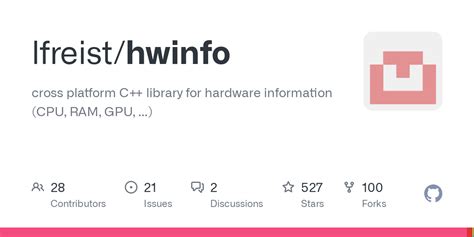 GitHub Lfreist Hwinfo Cross Platform C Library For Hardware Information CPU RAM GPU