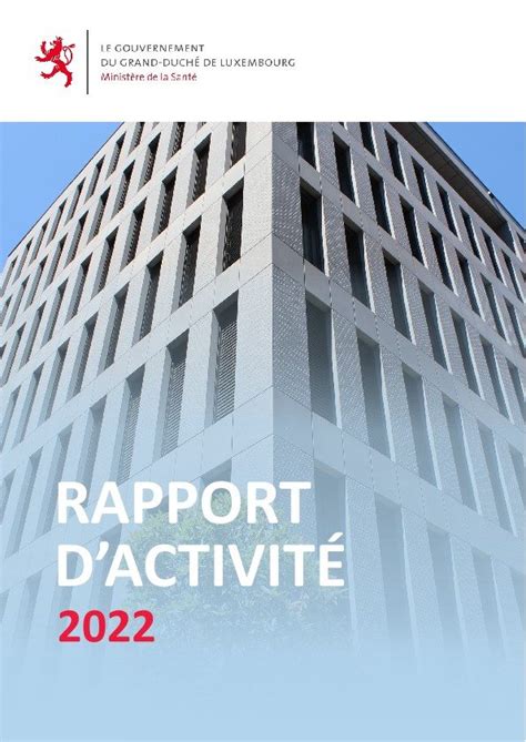 Rapport Dactivité Ministère De La Santé 2022 Portail Santé Luxembourg