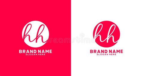 Hh Letter Handwriting Signature Logo Hh Logo Hh Icon Stock Vector
