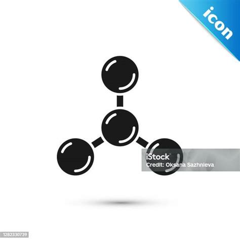 흰색 배경에 격리 된 회색 분자 아이콘 화학 분자의 구조 과학 교사 혁신적인 교육 포스터 벡터 0명에 대한 스톡 벡터 아트 및