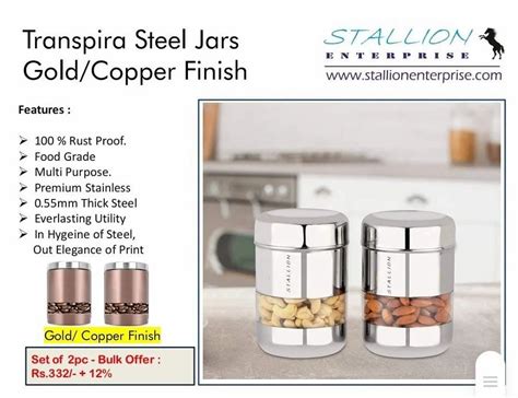 Stainless Steel See Through Window Container For Kitchen Containers Capacity 500 Ml At Rs 350