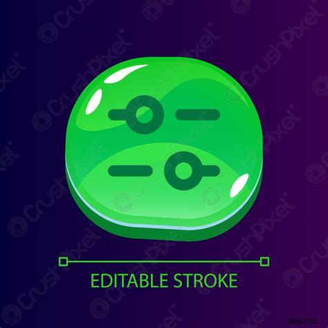 Filters Setup Glossy Ui Button With Linear Icon Stock Vector 5561725
