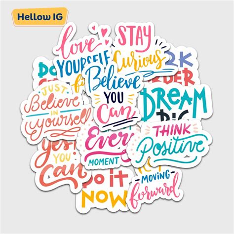 Jual Sticker Pack Aesthetic Stiker Kata Kata Motivasi Stiker Botol