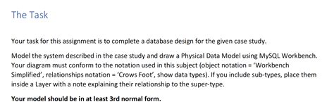 The Task Your Task For This Assignment Is To Complete