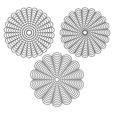 Premium Vector Lined Shape Distortion Effect Design Element Abstract Geometric Round Shape