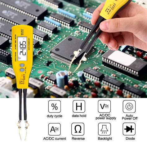 Digital Smd Tester 6000 Counts Smd Meter Handheld Multimeter Tweezer