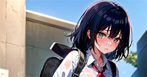 Aiイラスト 女子高生、スカートをたくし上げる Samamirai さまみらいのイラスト Pixiv