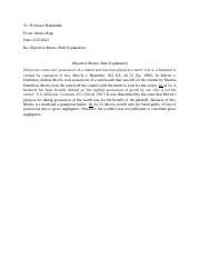 Objective Memo Rule Explanation Docx To Professor Babatunde From Alexis Hope Date