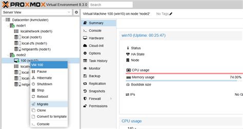 Proxmox Ve Vm Migration 기능 테스트 Yesxyz