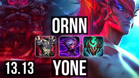 Ornn Vs Yone Top M Mastery Games Na Grandmaster Youtube