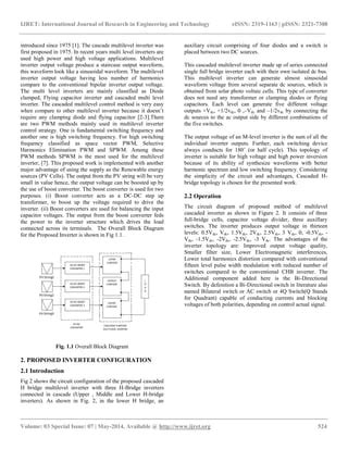 A Novel Single Phase Cascaded H Bridge Inverter With New Cell