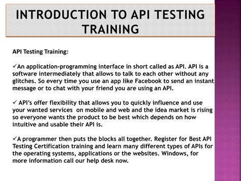 Ppt Api Testing Training Best Api Testing Certification Training