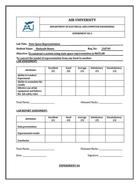 Cs Experiment 04 Pdf Matrix Mathematics Algebra