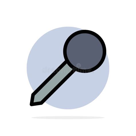 Map Pin Marker Mark Abstract Circle Background Flat Color Icon Stock Vector Illustration Of