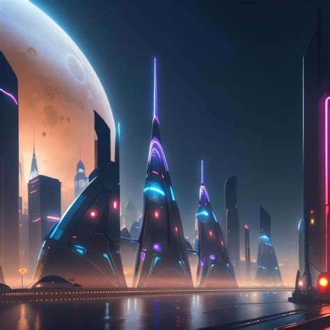 Premium Photo Tech City Background Suitable For Animation