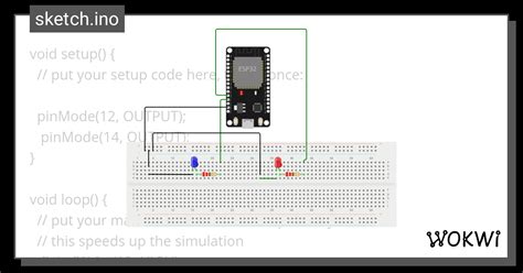 2leds Wokwi ESP32 STM32 Arduino Simulator