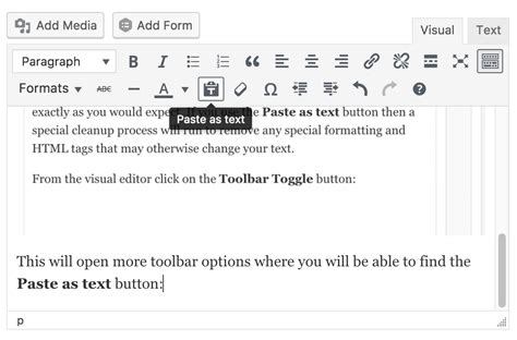 Paste Text WordPress Guide
