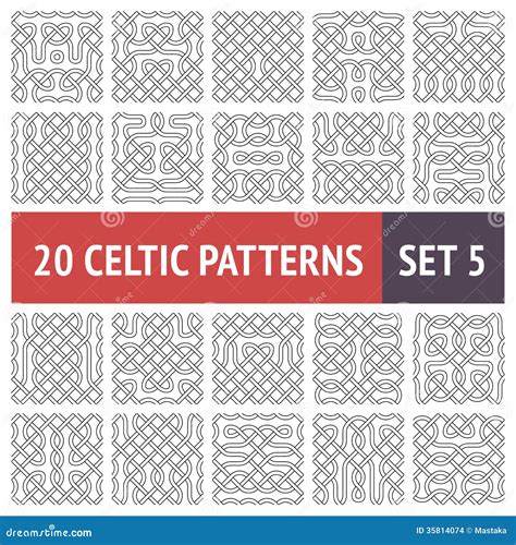 Celtic Patterns Set Vector Illustration 35814074