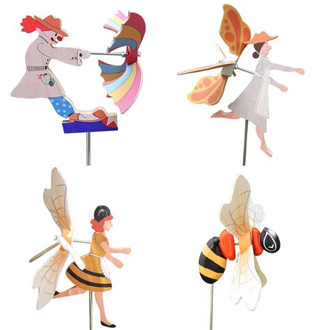 Wooden Windmill Clown Garden Outdoor Statue Wind Grandado