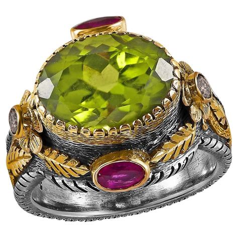 Antique Peridot Rings 1112 For Sale At 1stdibs Vintage Peridot