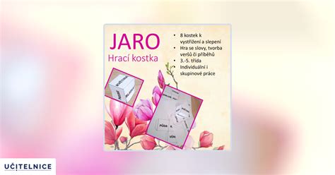 Hrací Kostka Jaro Učitelnice Hrací Kostka Jaro Učitelnice