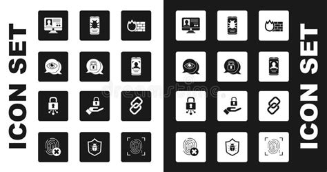Set Firewall Security Wall Cyber Eye Scan Create Account Screen Mobile And Face Recognition