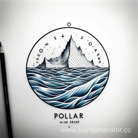 Minimalist Circle Tattoo Polar Seas And Southern Exploration Ai Art Generator