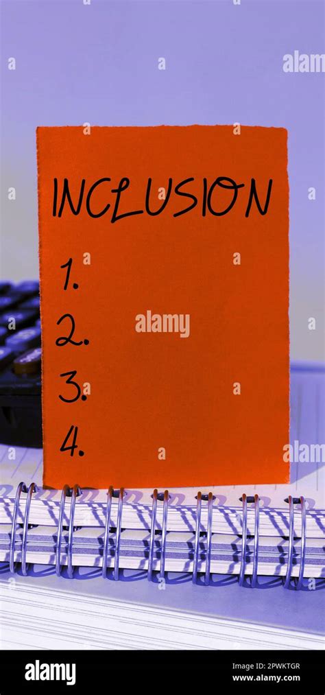 Conceptual Display Inclusion Business Idea Action State Including Of Being Included Within