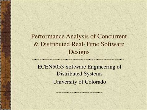 Ppt Performance Analysis Of Concurrent And Distributed Real Time