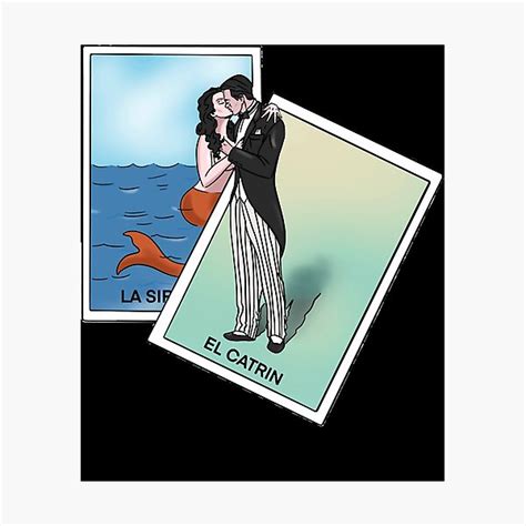 El Catrin Y La Sirena Anime Manga Mexican Lottery LoterÍa Card Photographic Print For Sale By