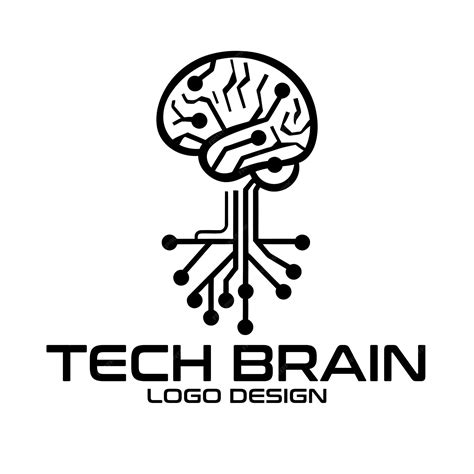 Premium Vector Tech Brain Vector Logo Design