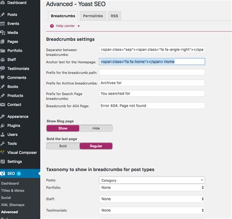 Setting Up Yoast Seo Breadcrumbs Total Docs