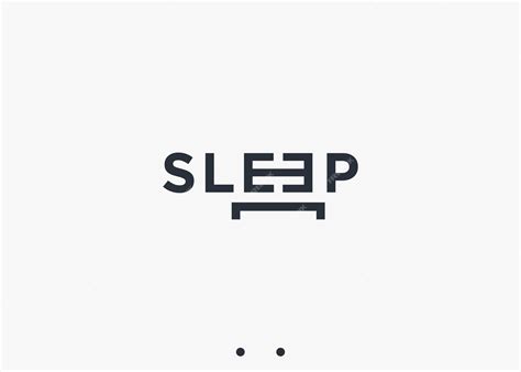 Premium Vector Typography Sleep Logo Design Vector Silhouette