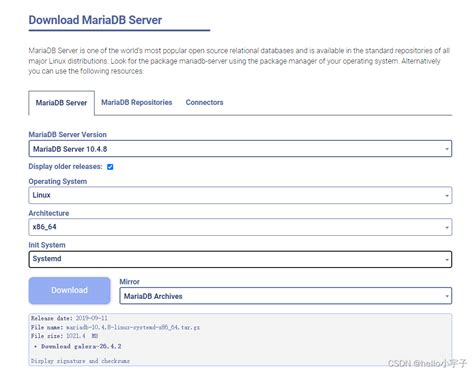 Centos7下安装mariadb1048小宇安装包 Csdn博客