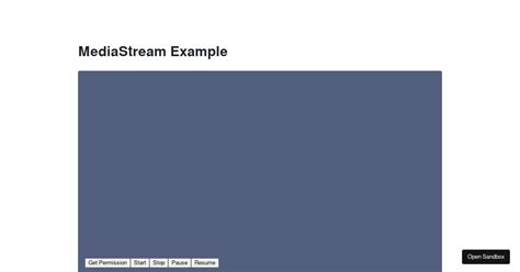 React Multimedia Capture Examples Codesandbox