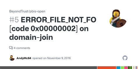 Error File Not Found [code 0x00000002] On Domain Join · Issue 5