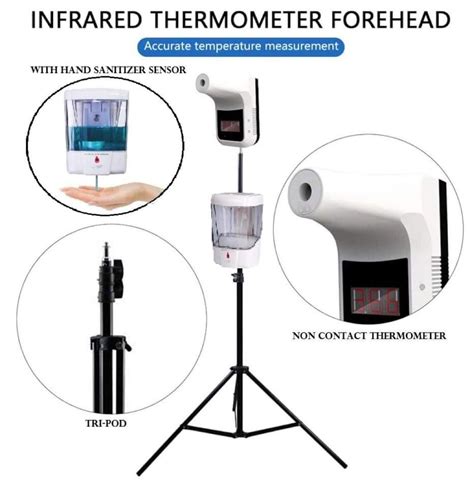 K3 PLUS Thermal Scanner With Alcohol Dispenser Tripod TV Home